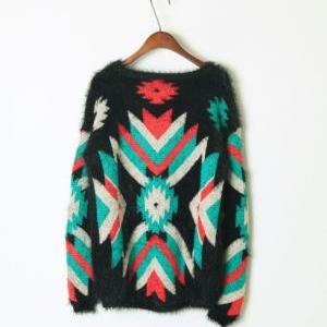 Beautiful Color Sweater Geometric Patterns/swt0022 on Luulla